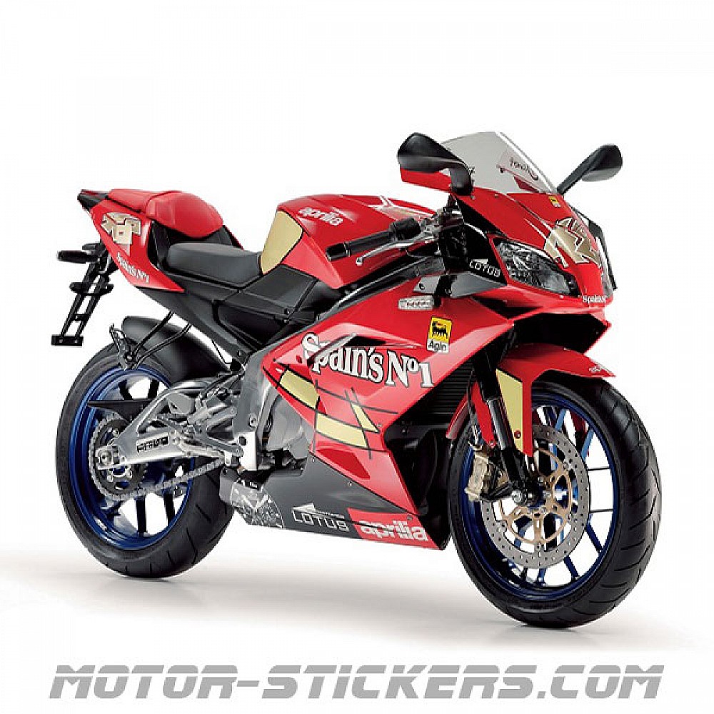 Aprilia RS 125 2008 Spain's Aufkleber