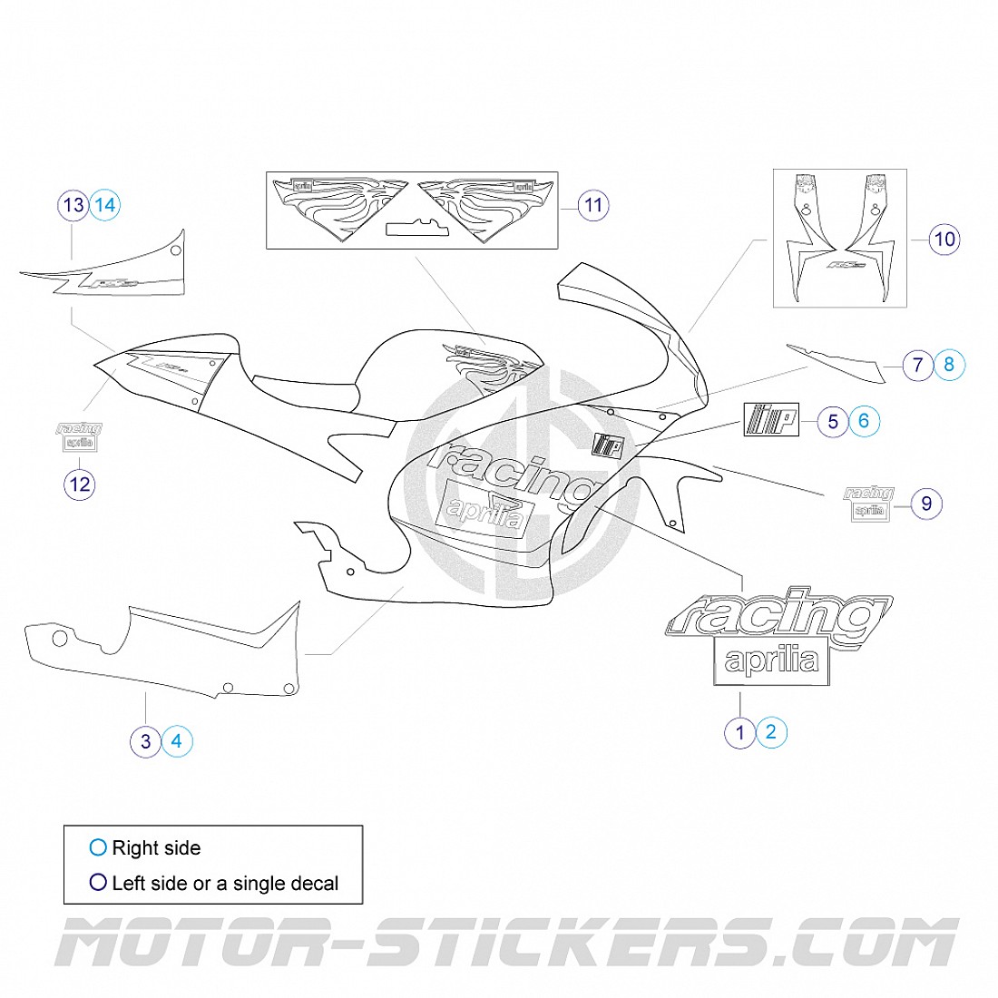 Aprilia RS 50 2002 decals