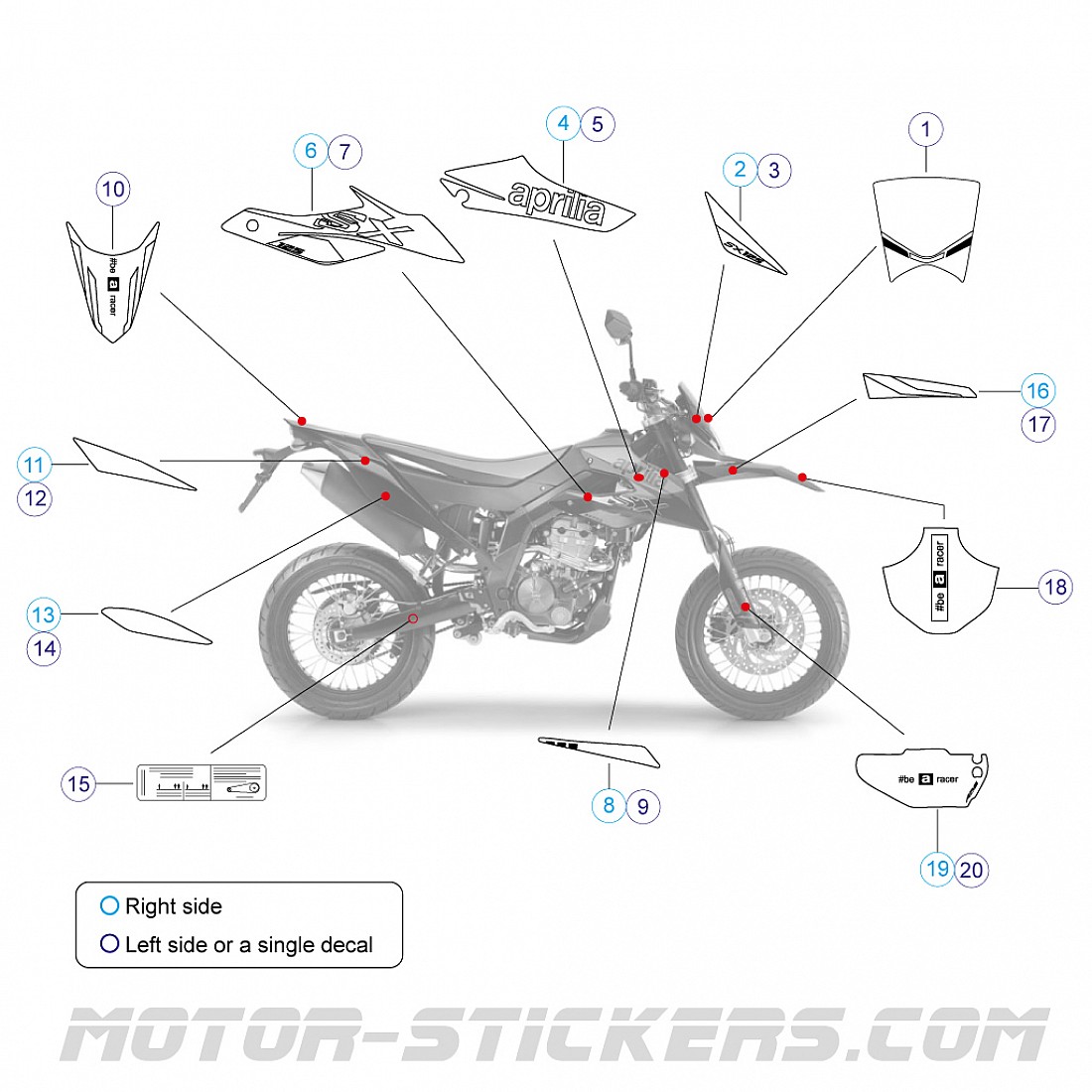 Aprilia SX 125 2020 naklejki