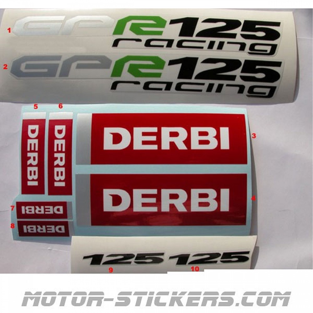 Derbi GPR 125 Racing 2005 decals