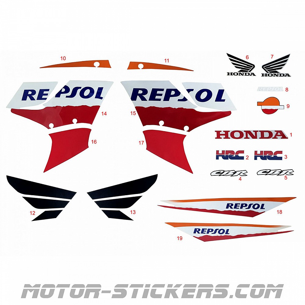 Honda CBR 125R 2006 Repsol decals