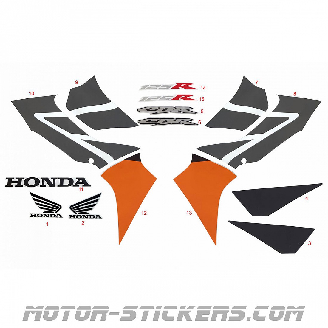 Honda CBR 125R '04-2006 pegatinas