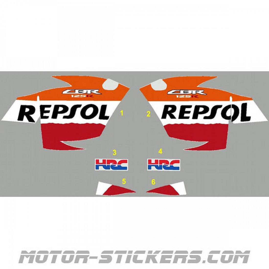 Honda CBR 125R 2012 decals