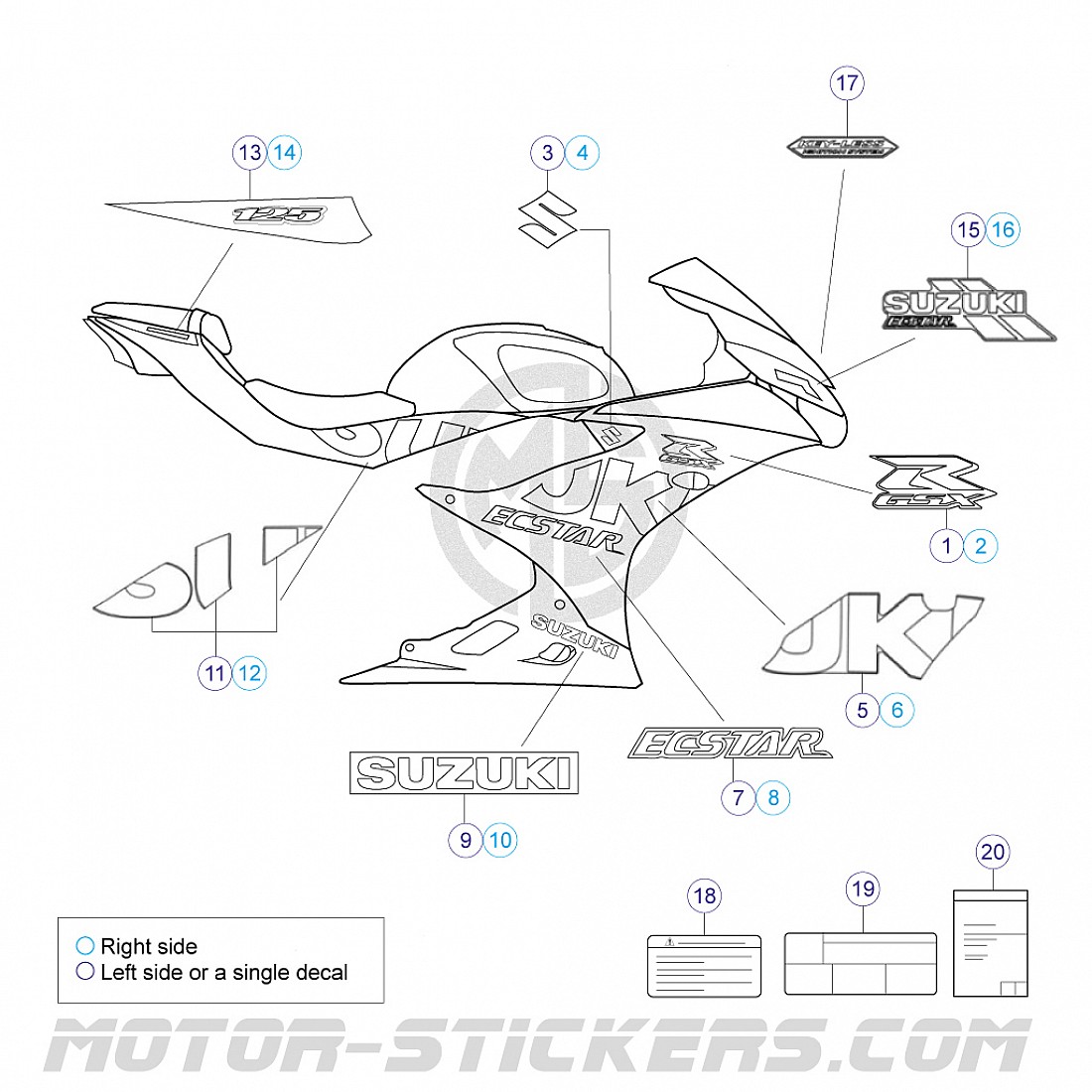 Suzuki GSX R 125 2021 decals