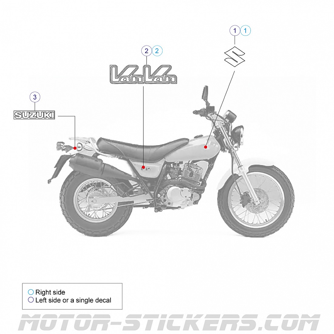 Suzuki RV 125 VANVAN 2006 autocollants