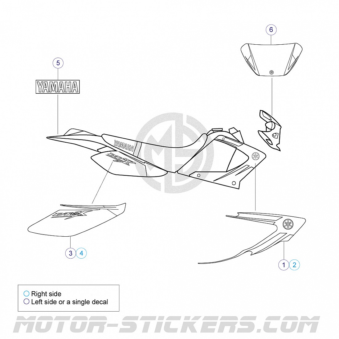 Yamaha DT 125X 2006 decals