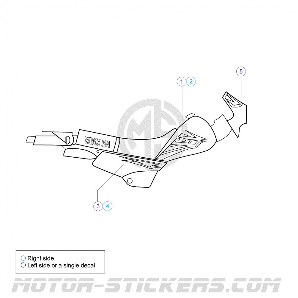 Yamaha DT 125 2021 decals