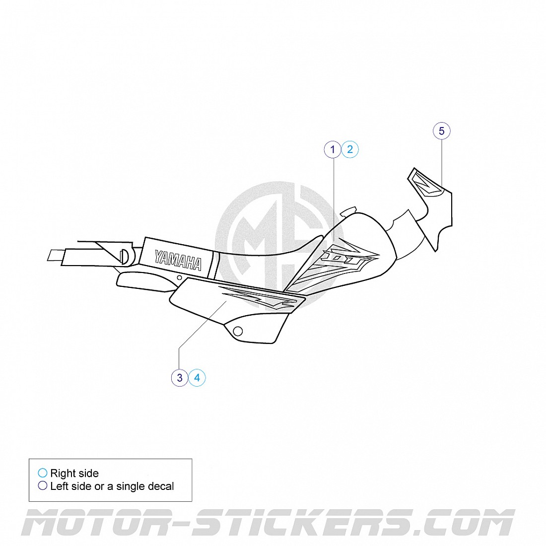 Yamaha DT 125 2021 decals
