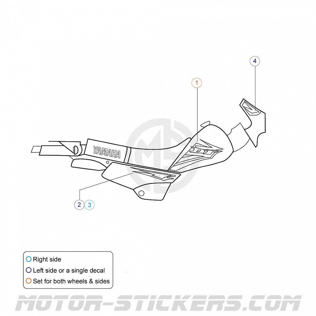 Yamaha DT 125 2024 decals