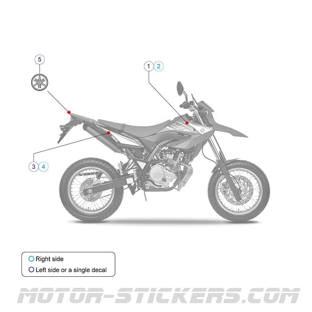 Yamaha WR 125X 2010 decals