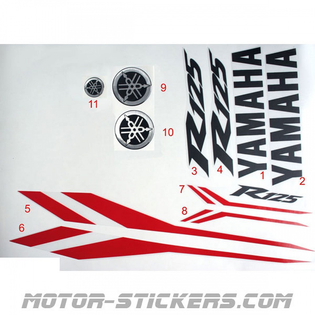 Yamaha YZF 125R 2012 decals