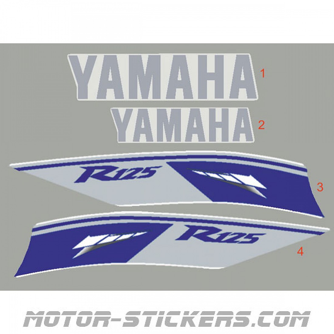 Yamaha YZF 125R 2014 decals