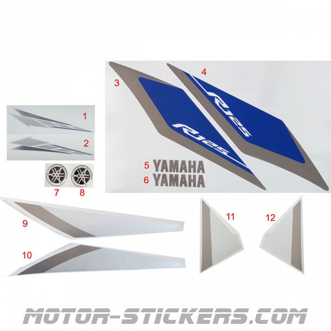 Yamaha YZF 125R 2016 decals | Quality decals & graphics