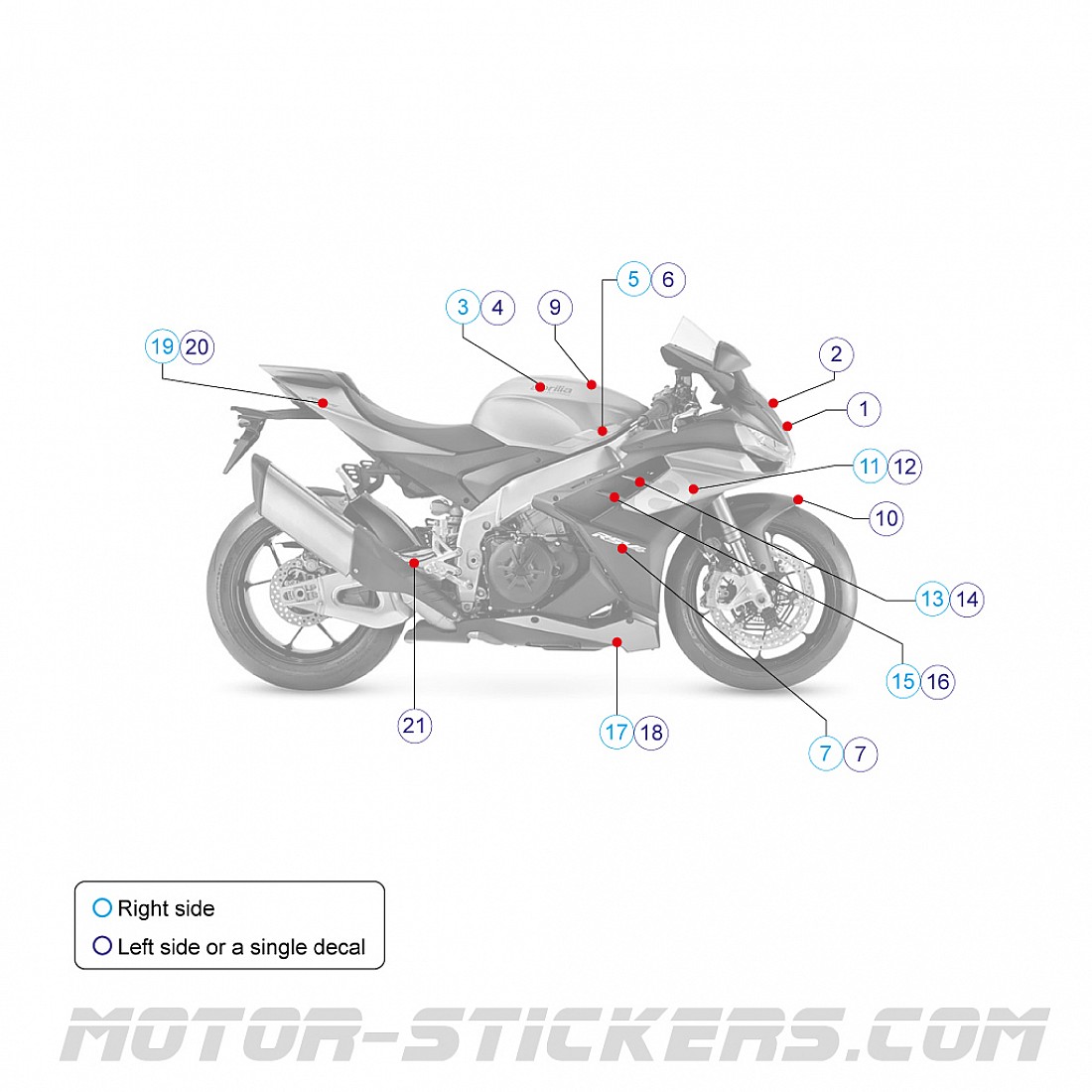Aprilia RSV4 1100 2022 decals