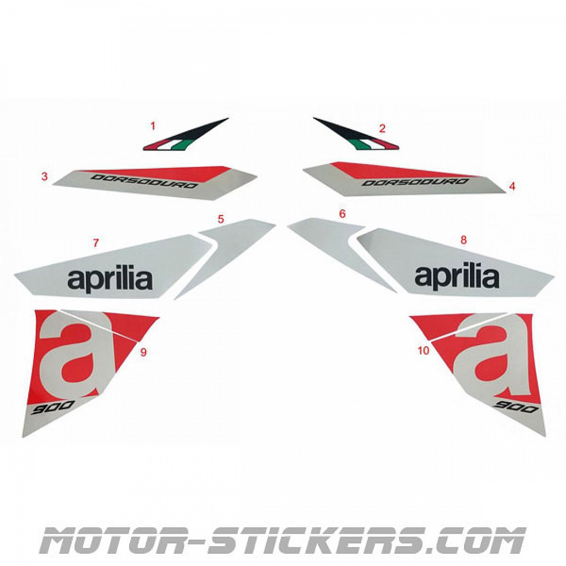 Aprilia Dorsoduro 900 2017 decals