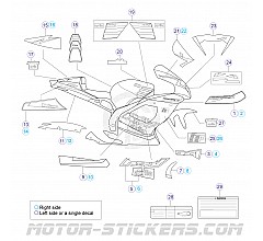 Aprilia RSV 1000R Mille 2001 decals