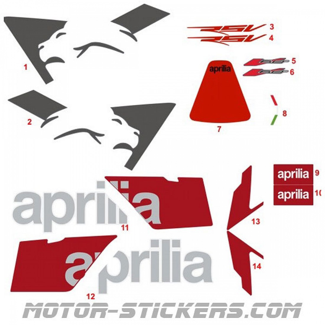 Aprilia RSV 1000 2007 decals