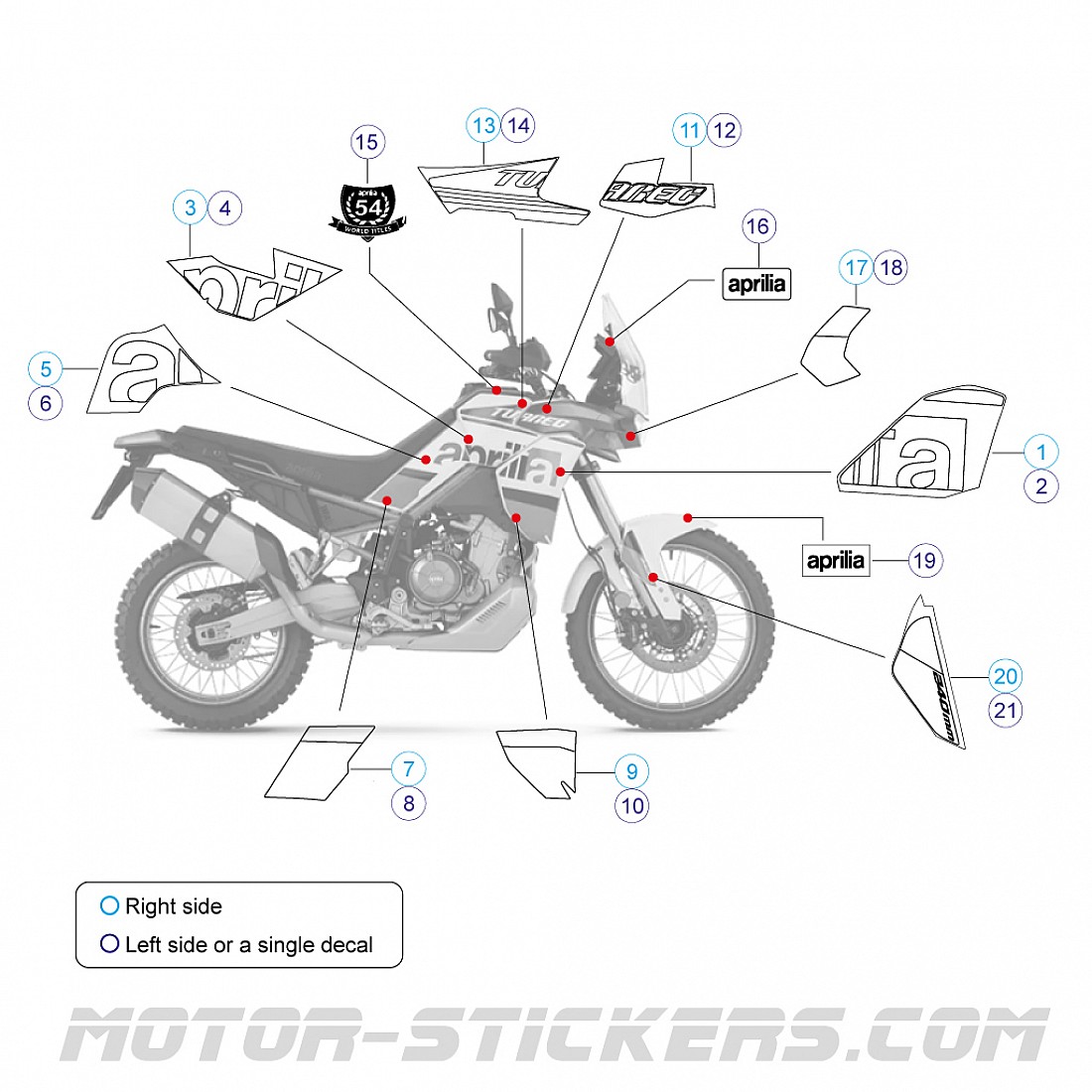 Aprilia Tuareg 660 2024 decals