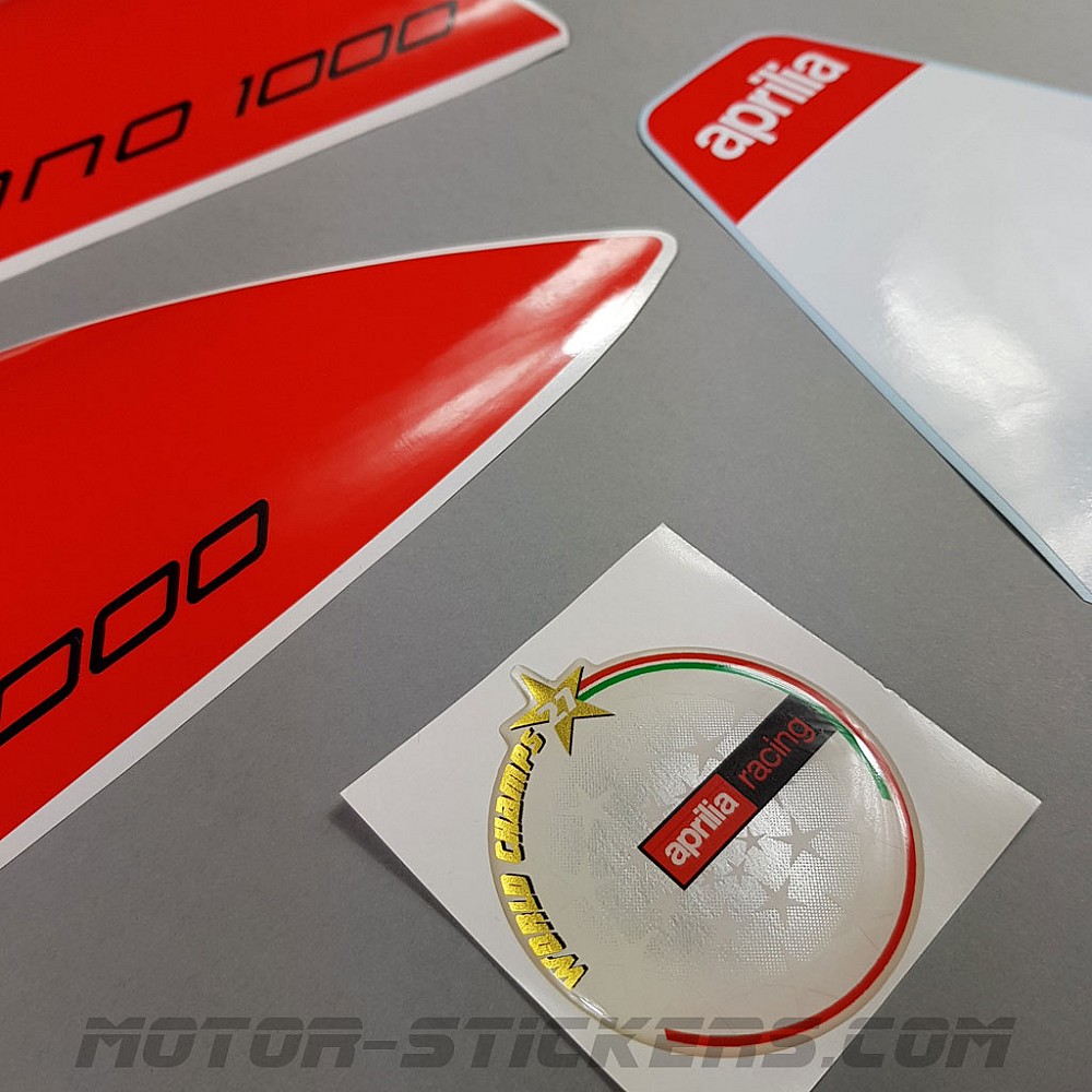 Aprilia Tuono 1000 R 2008 decals