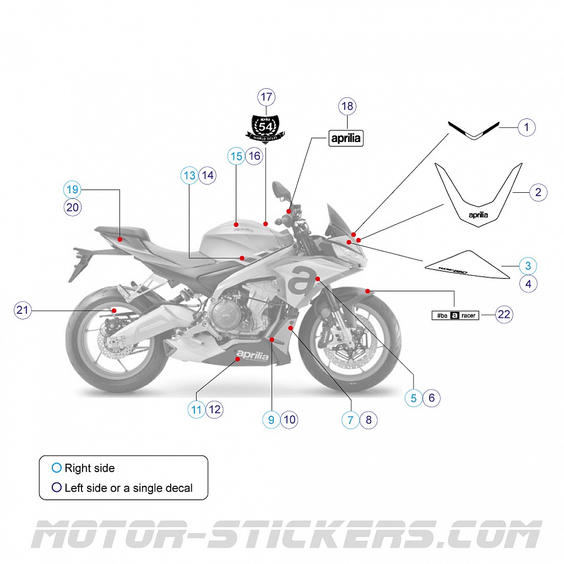 Aprilia Tuono 660 2021 decals