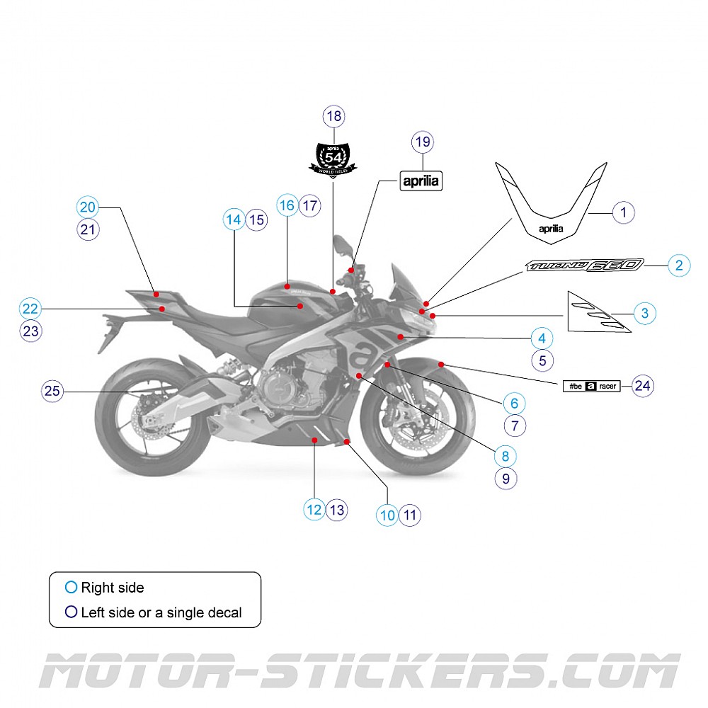 Aprilia Tuono 660 2024 decals