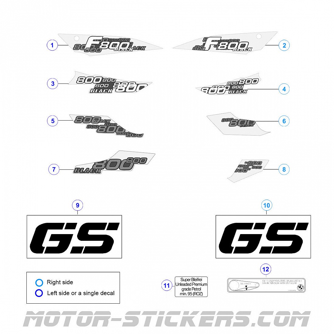 BMW F 800 GS 2012 decals