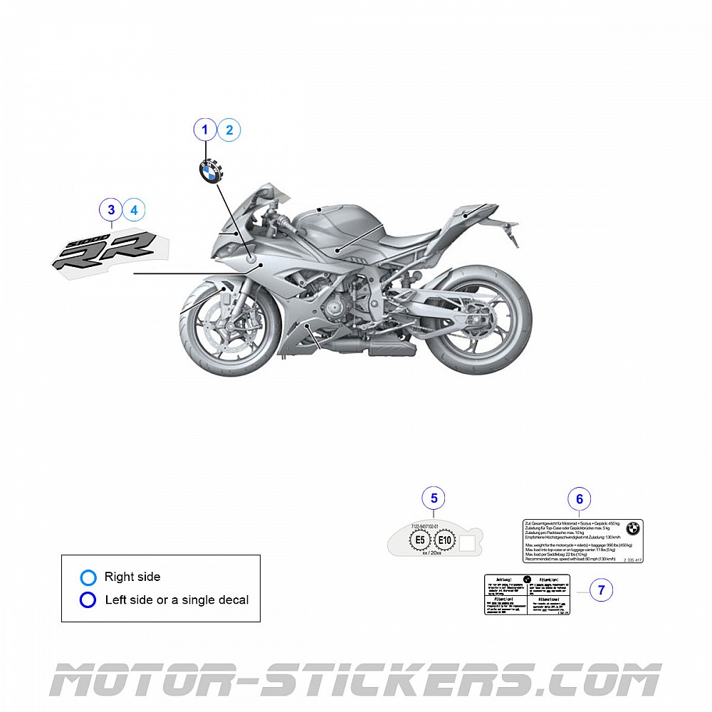 BMW S 1000 RR 2020 decals