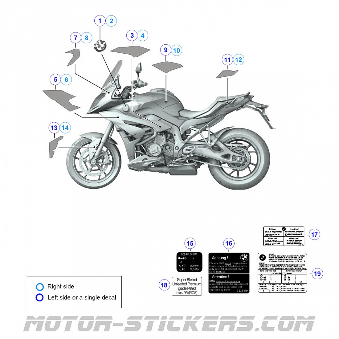 BMW S 1000 XR 2018 decals