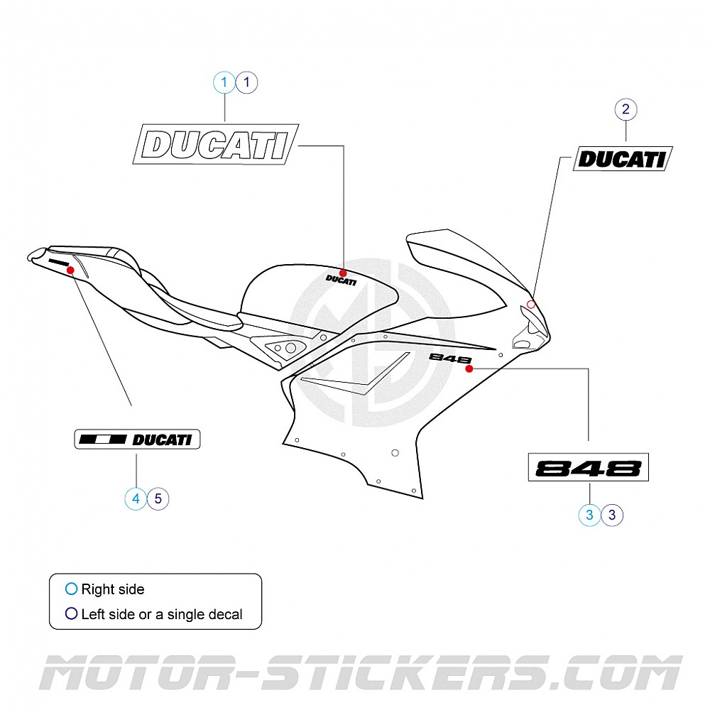 Ducati 848 2010 decals