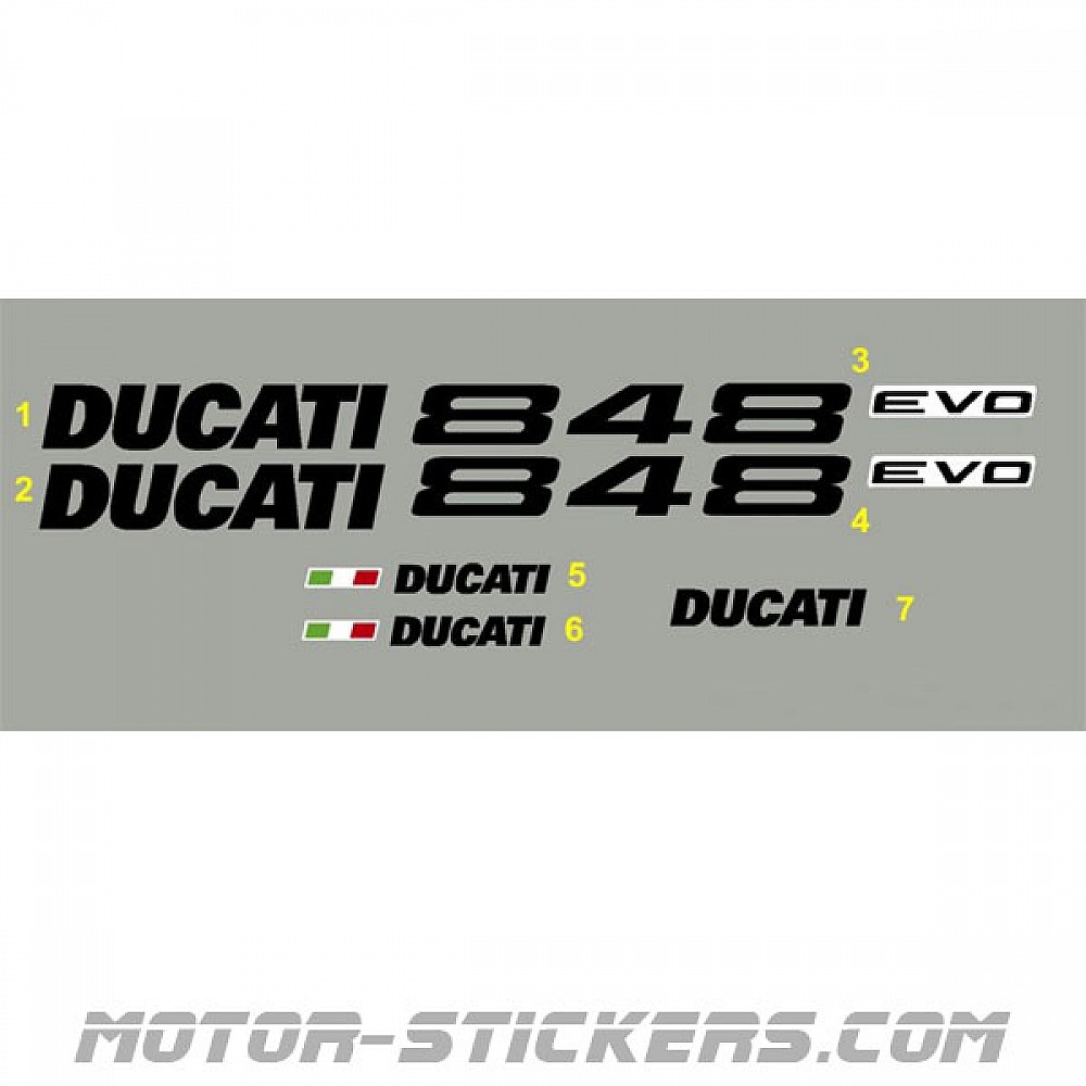 Ducati 848 EVO 2011 decals