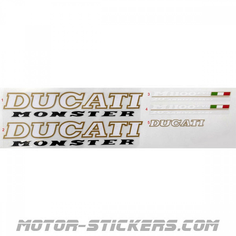 Ducati Monster 1100 20 Anniversary 2013 decals