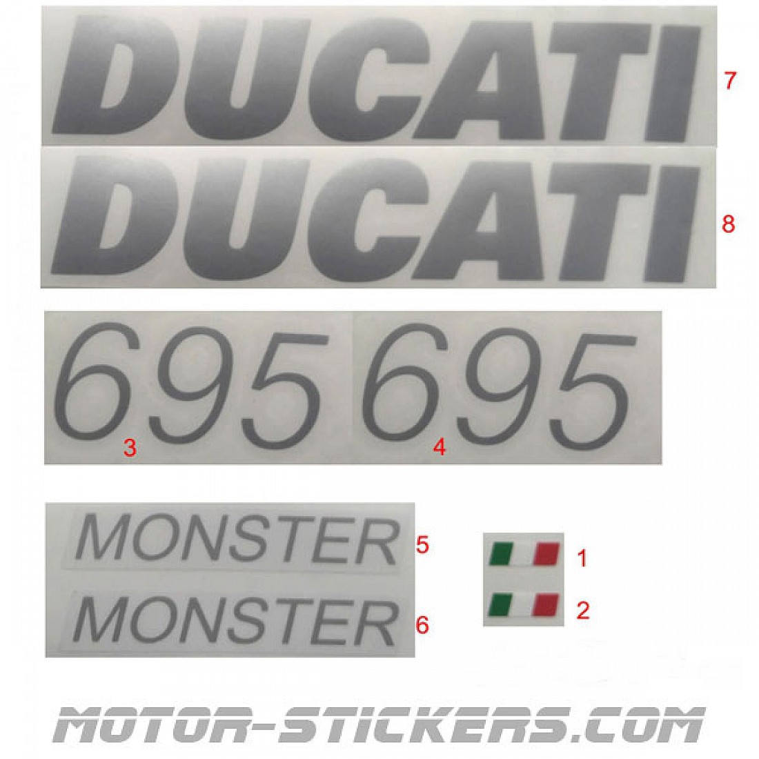 Ducati Monster 695 2007 stickers