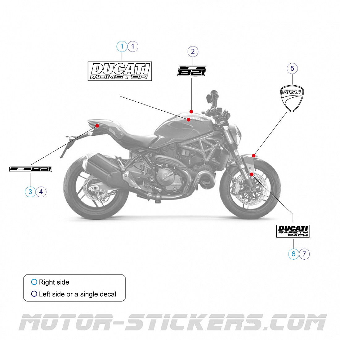 Ducati Monster 821 2019 decals
