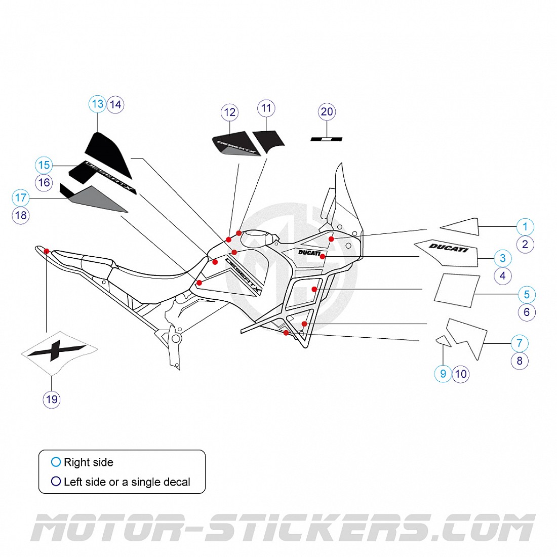 Ducati DesertX Discovery 2025 decals