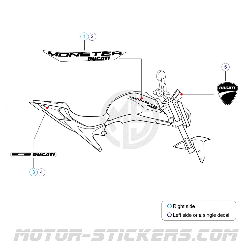 Ducati Monster 2023 decals