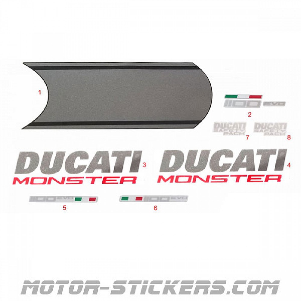 Ducati Monster EVO 1100 '11-2012 stickers