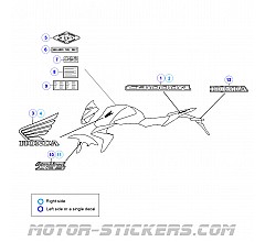 Honda CB 1000R 2010 decals