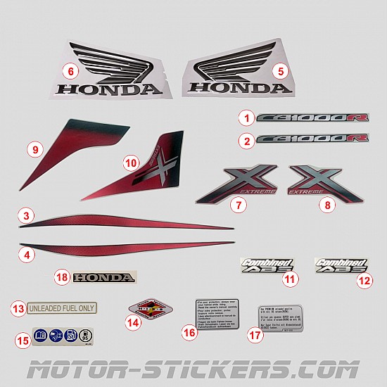 Honda CB 1000R 2010 decals