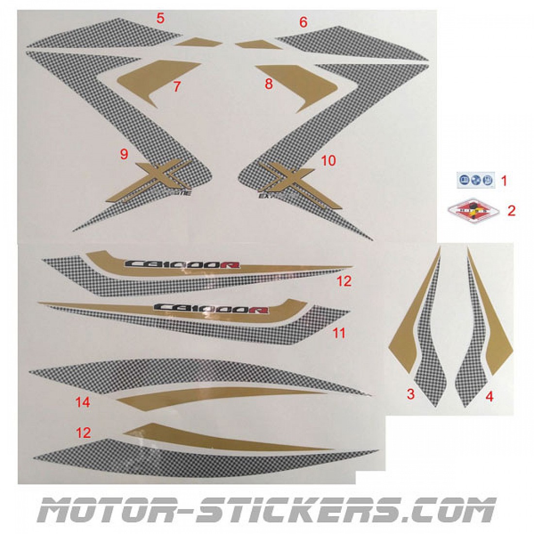 Honda CB 1000R '13-2014 decals