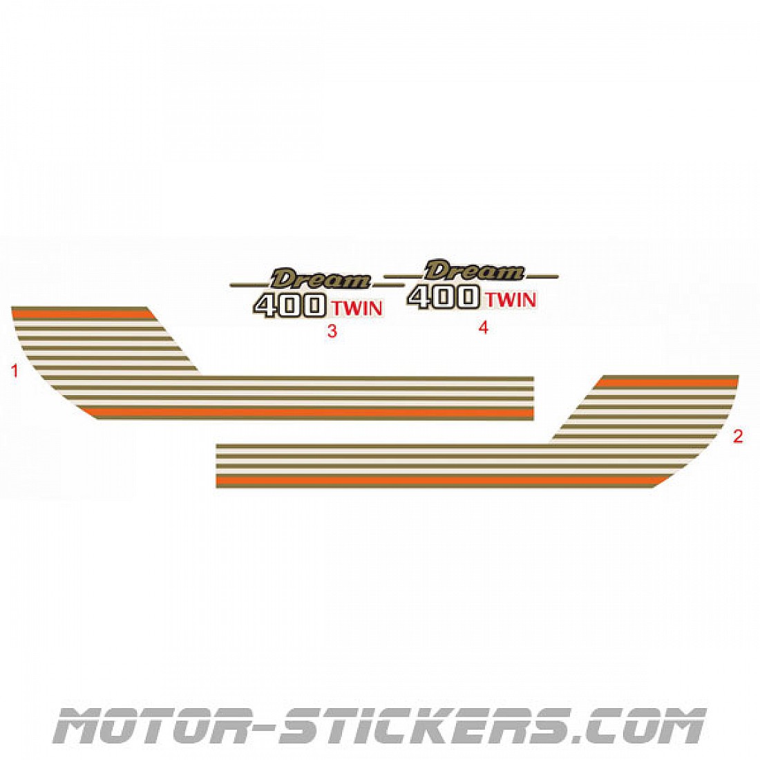 Honda CB 400T Hawk II 1978 decals