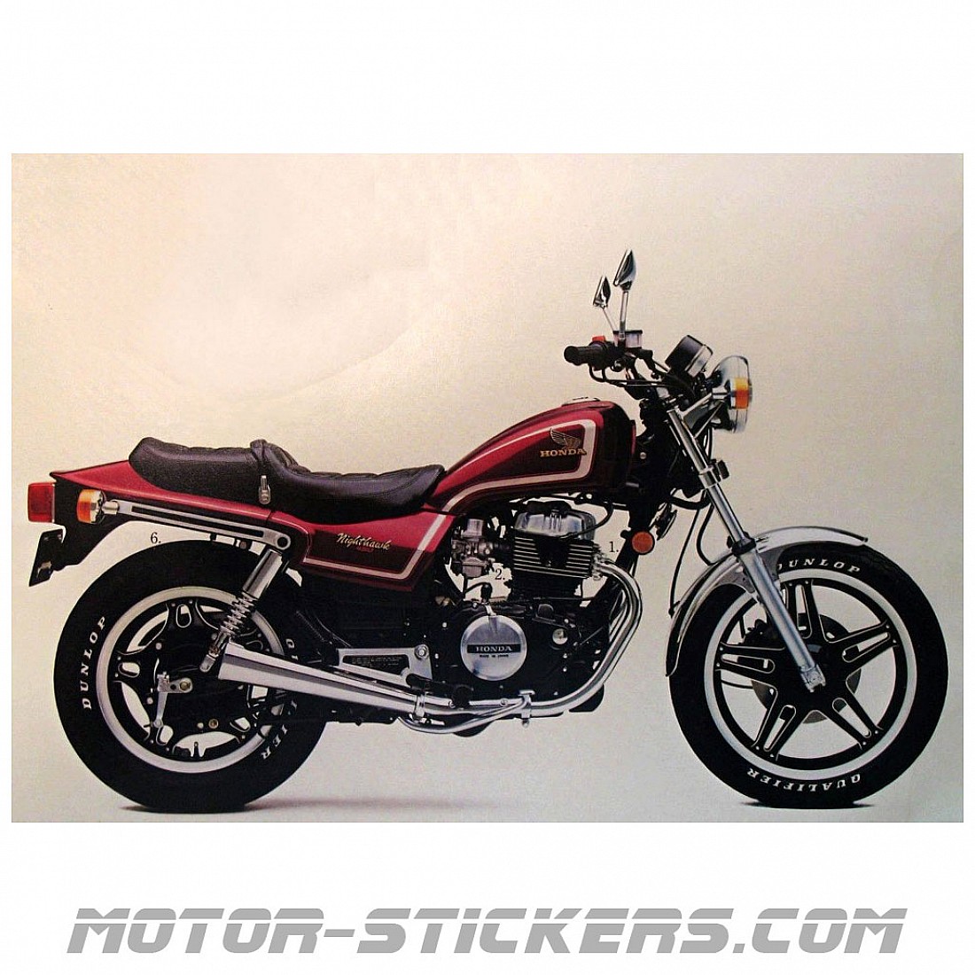 Honda CB 450 Nighthawk 1982 decals
