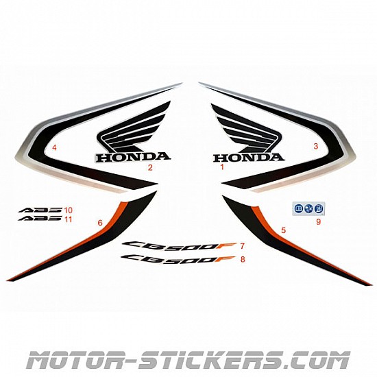 Honda CB 500F 2019 decals