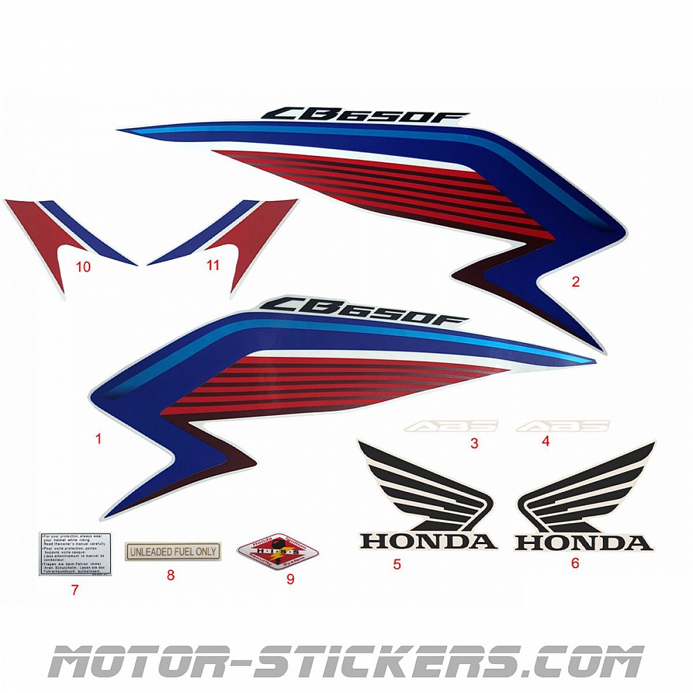 Honda CB 650F 2014 pegatinas