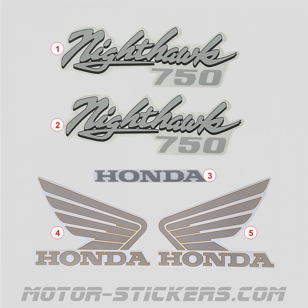 Honda CB 750 Nighthawk 1993 decals