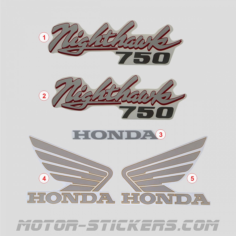 Honda CB 750 Nighthawk 1991 decals