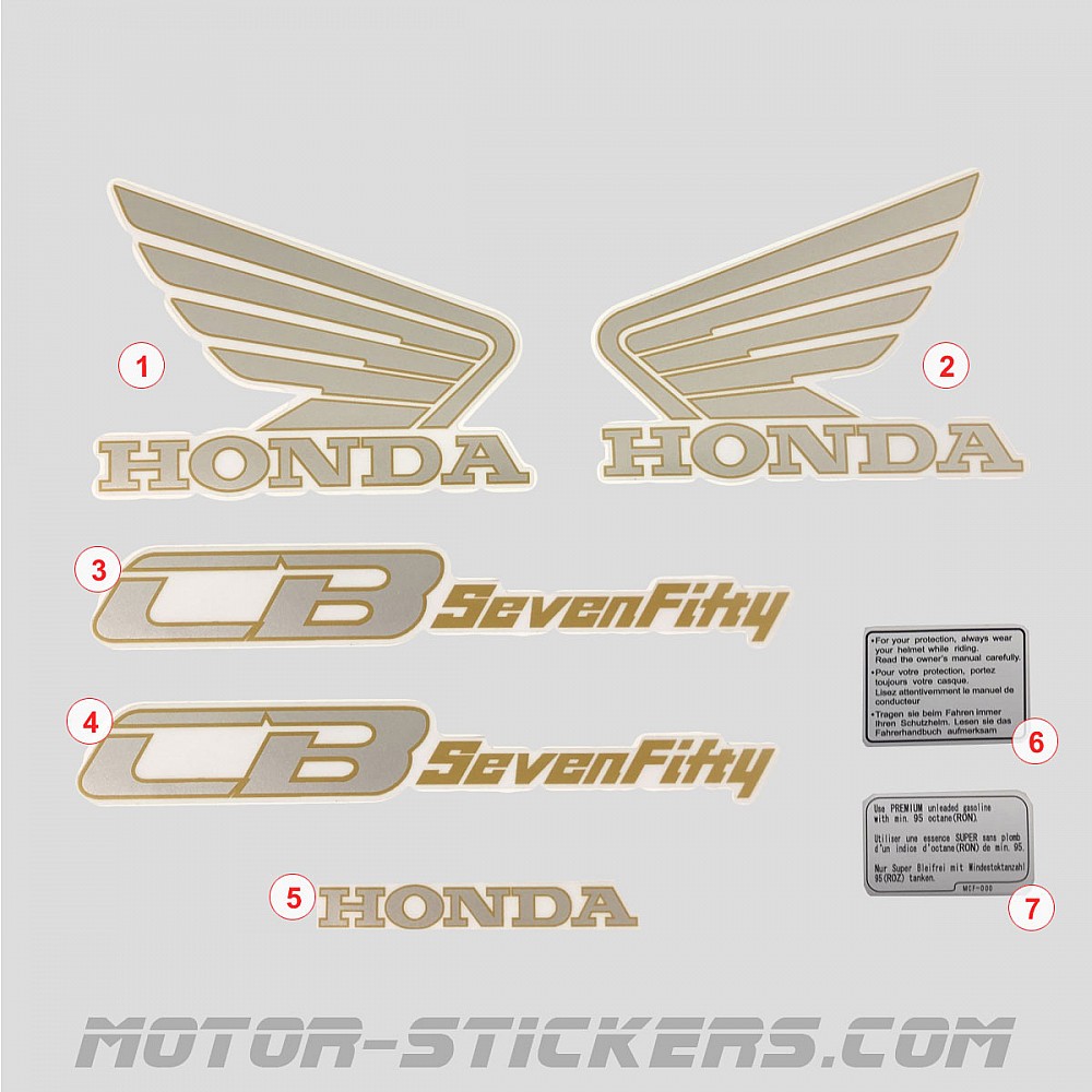Honda CB 750 Seven fifty 1994-1998 decals