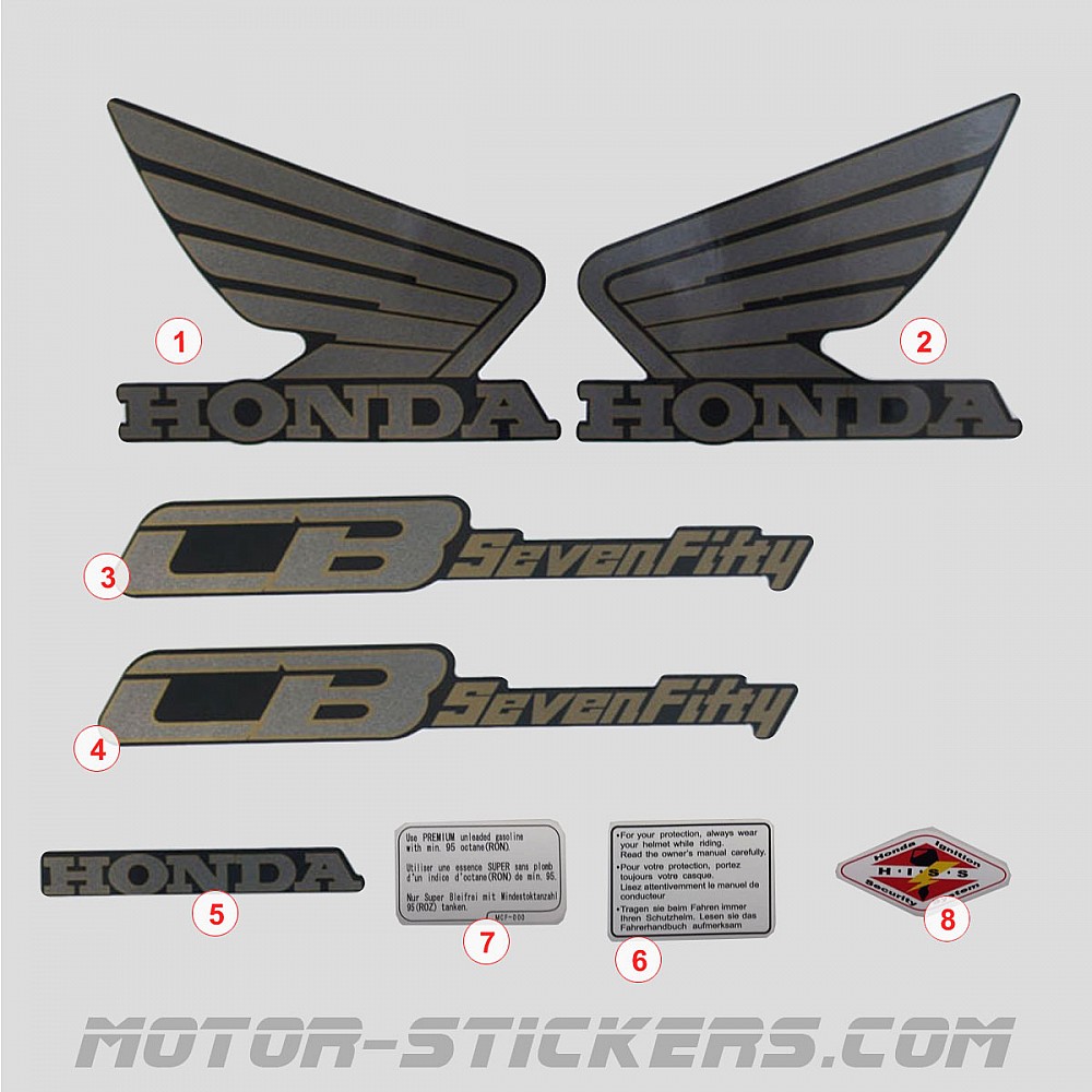 Honda CB 750 Seven fifty 1994-2003 decals