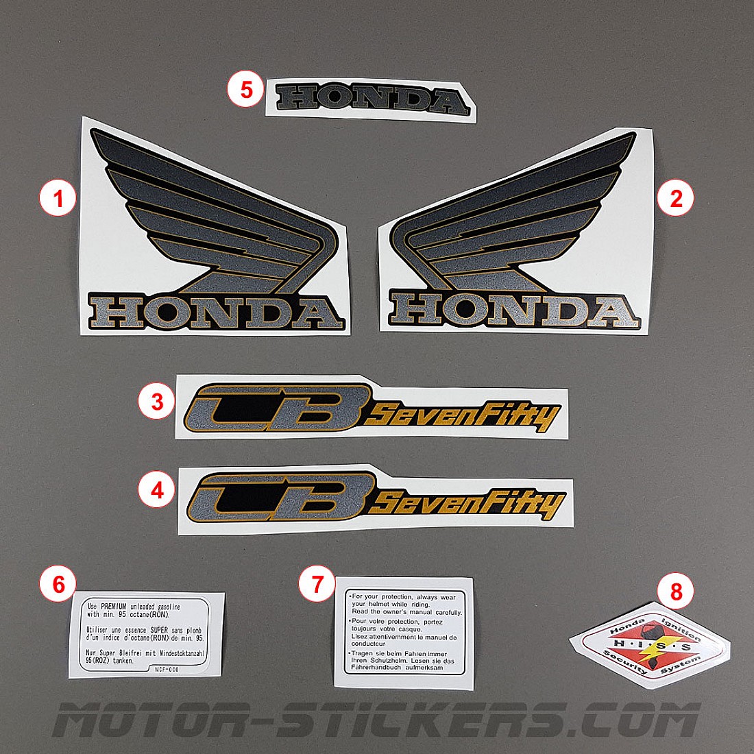 Honda CB 750 Seven fifty 1994-2003 Aufkleber