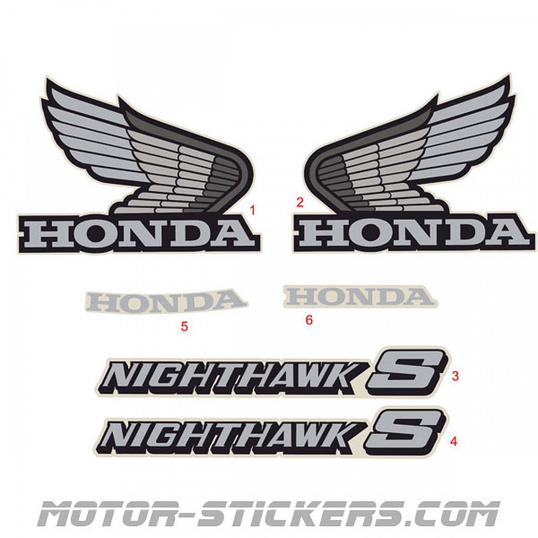 Honda CB 750S Nighthawk 1984 decals