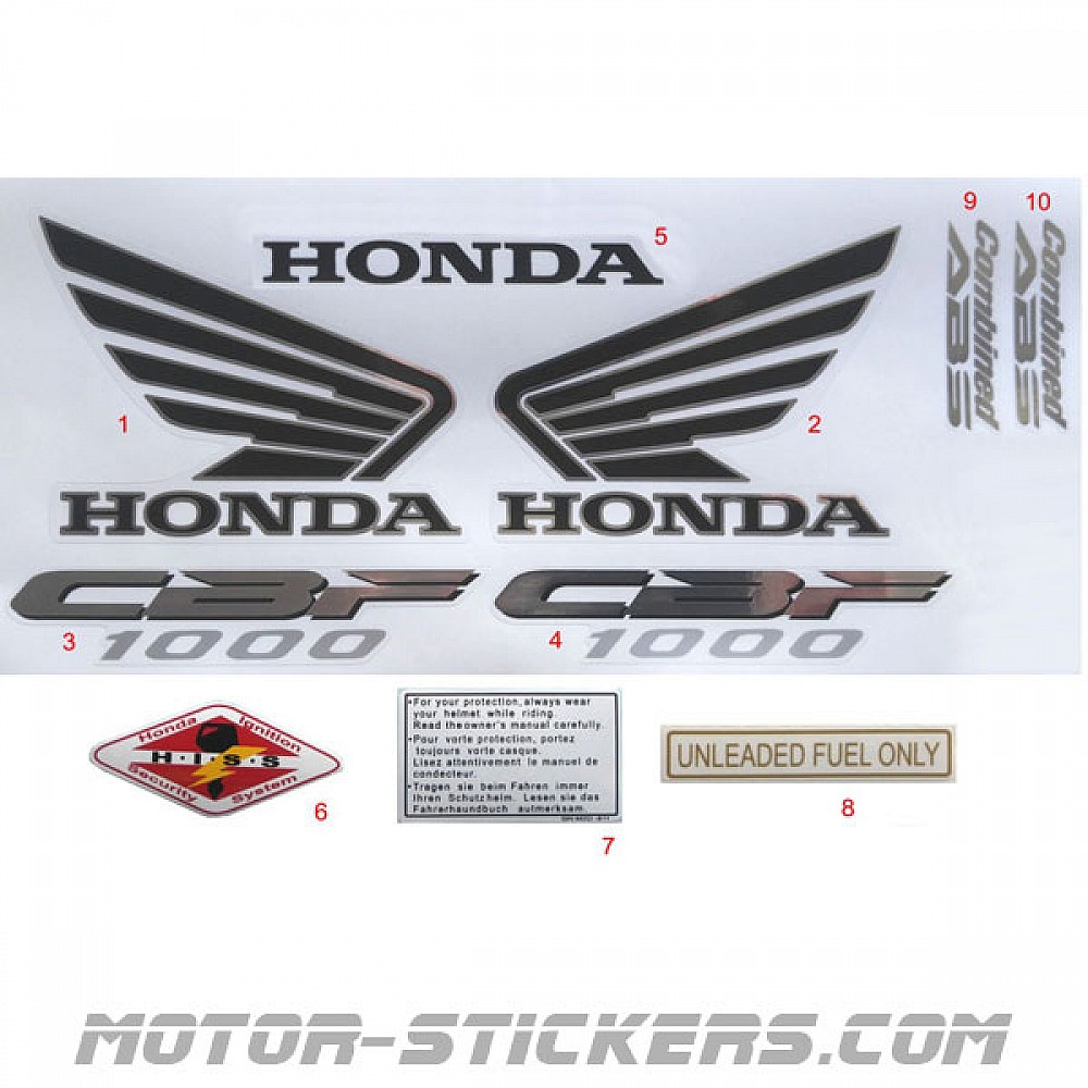 Honda CBF 1000S 2008 autocollants